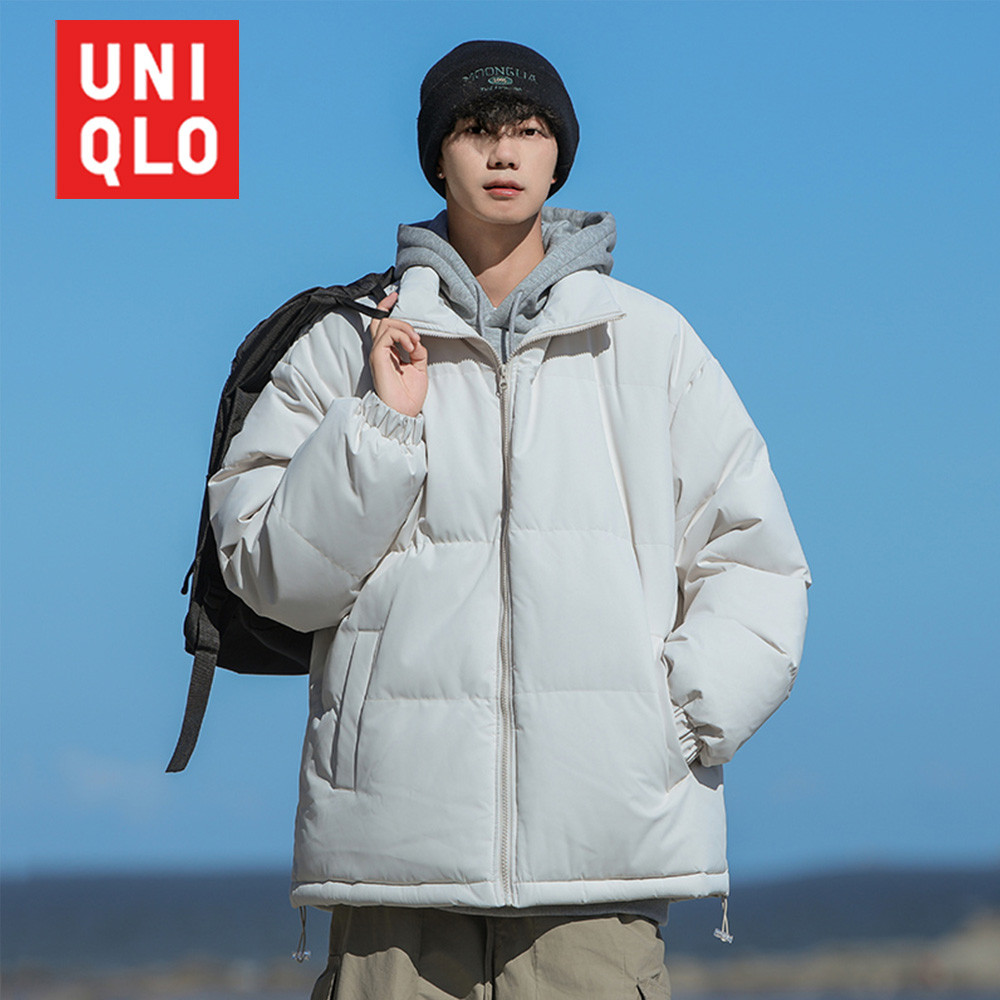 Uniqlo 2024 Winter New Cotton Jacket Men's Outcoat Solid Color ...