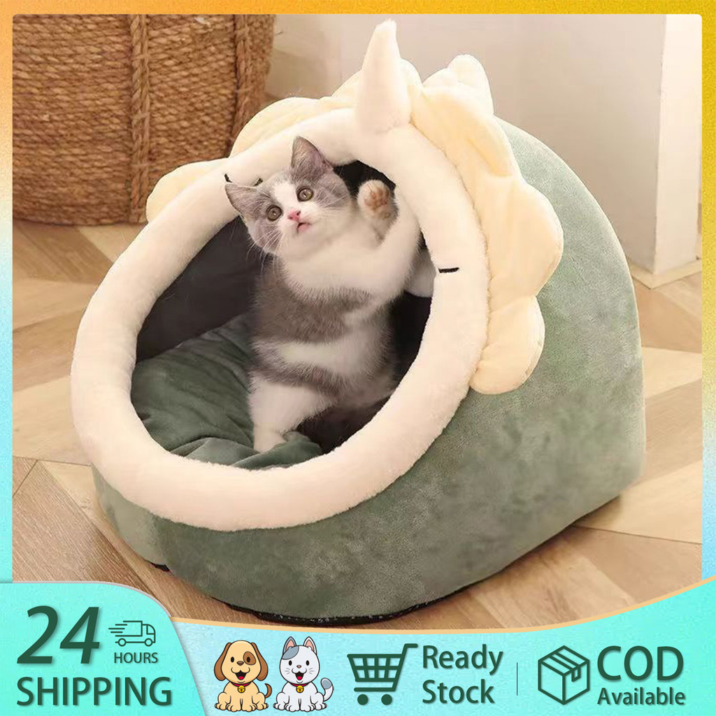 Cat Bed dog bed Removable Washable Cat Dog House Indoor Warm ...