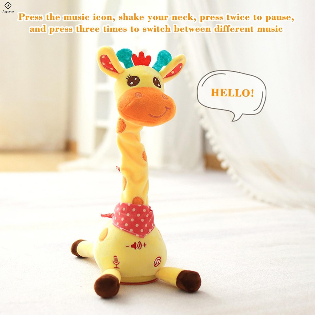 Glowing Electric Rocking Giraffe Toy Singing Talking & Dancing Plush ...