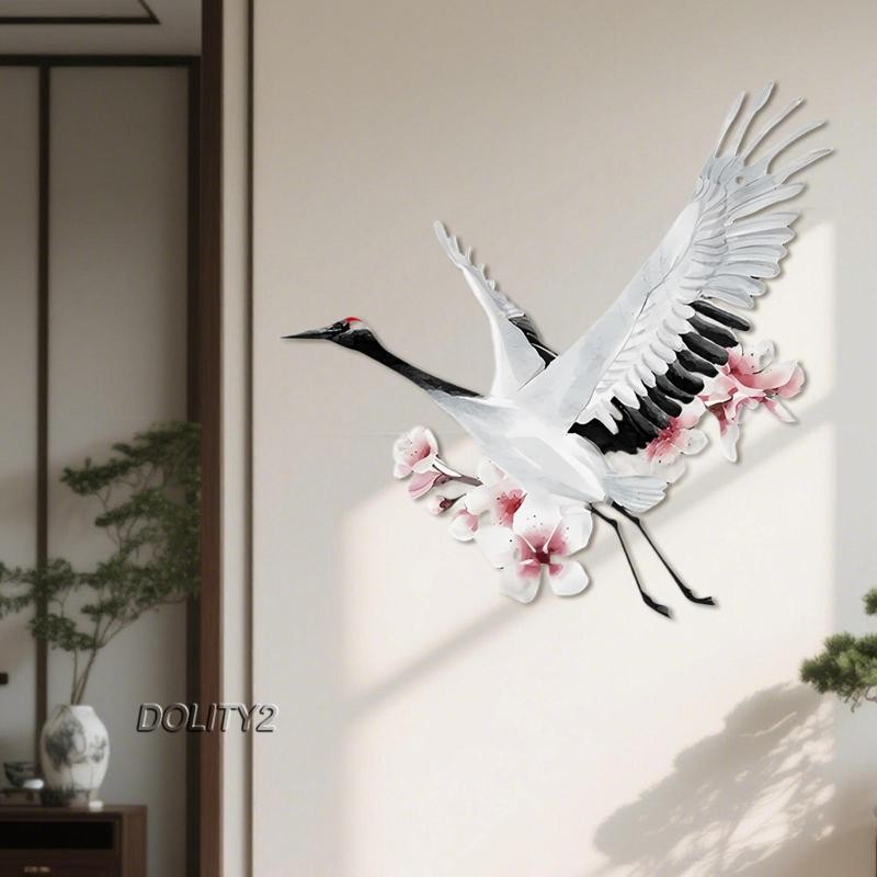 [Dolity2] Metal Crane Wall Decor Crane Sculptures Crafts Decorative ...