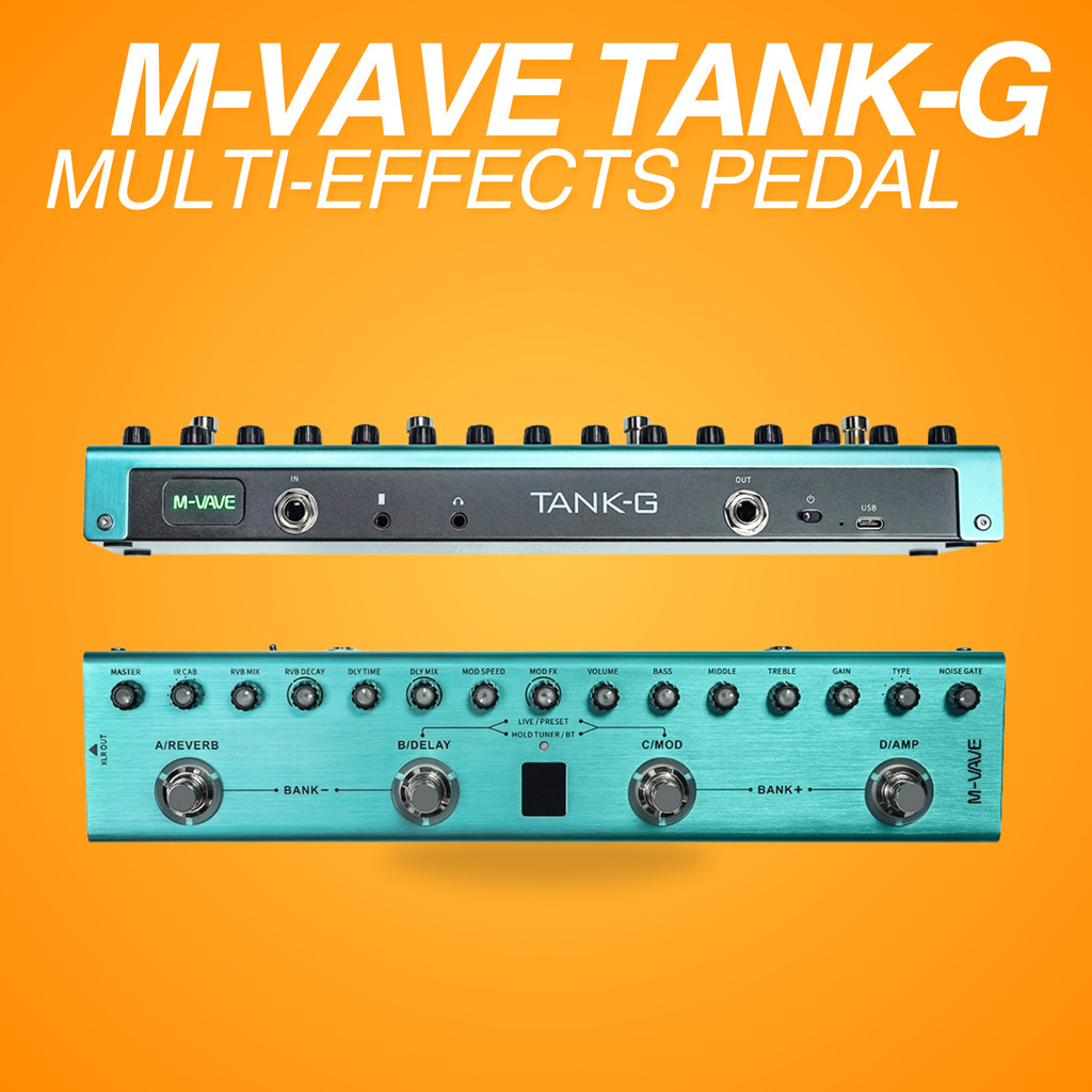 Original M-VAVE Tank-G Guitar Multi-Effects Pedal Rechargeable | Shopee ...