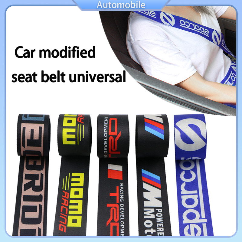 Auto 3.6 Meters Strengthen Seat Belt Colorful Webbing Fabric Universal ...