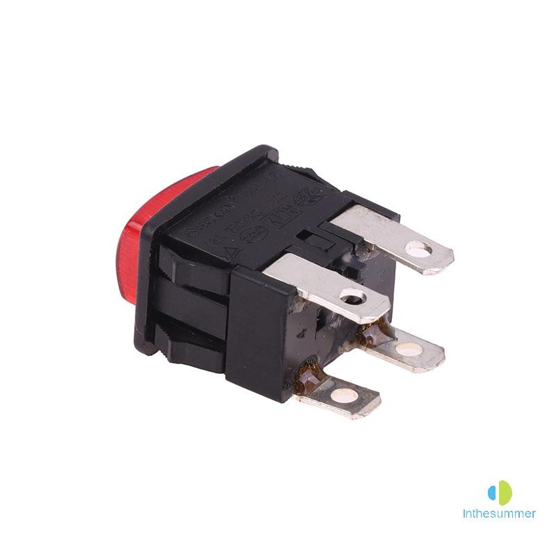 ITHT> Red 4Pins 16A Self-Lock On Off Push Button Rocker Switch PS21-16 ...