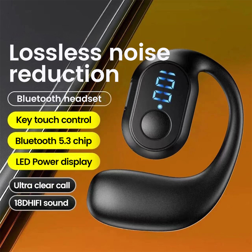OWS Digital Display Bluetooth 5.4 Headset Single Ear 2024 New Wireless ...