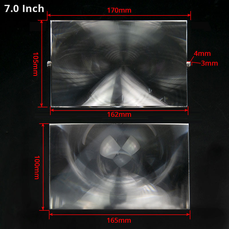 7 Inch DIY Phone Projector Fresnel Lens Optical PMMA Thread Condensing ...