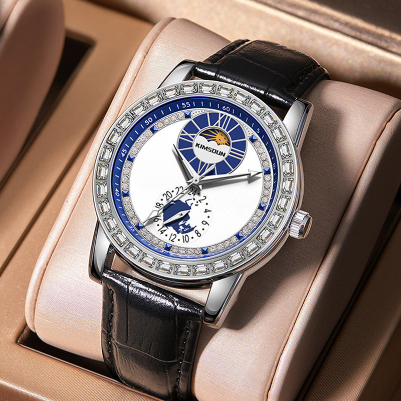 Sun Moon Star Watch Fully Automatic Chain Up Waterproof Business High ...