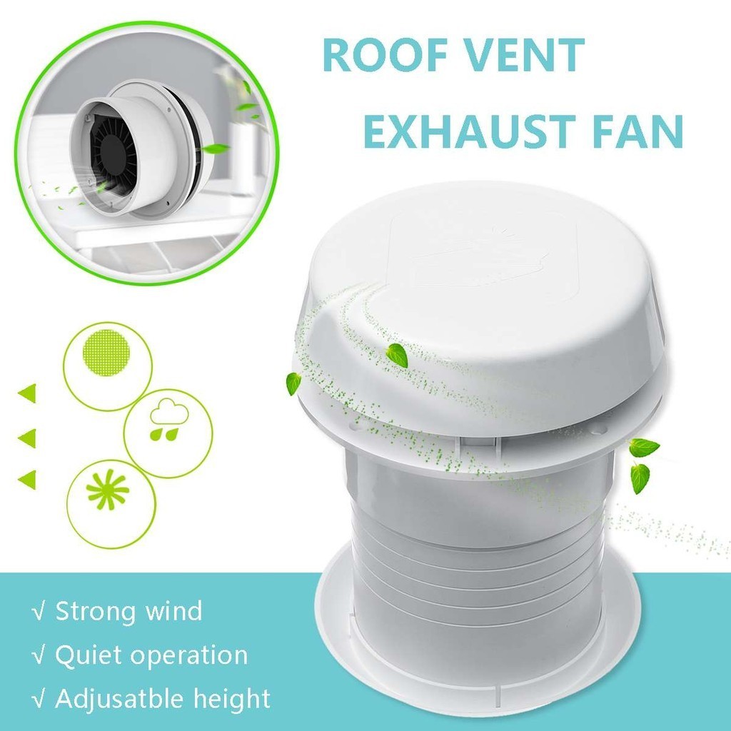 12V Noiseless Roof Vent Ventilation Cooling Exhaust Fan RV Energy ...