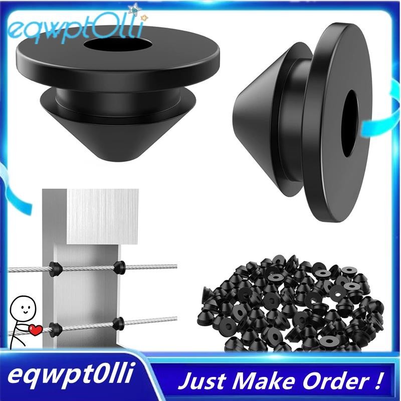 ^eQQ^100PCS Cable Railing Rubber Grommets Set for 1/8Inch 5/32Inch 3 ...