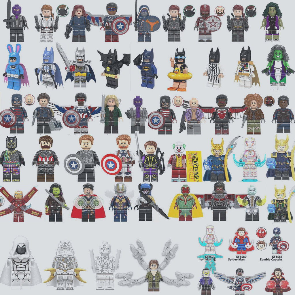 Small particle building blocks Superhero series assembled building ...