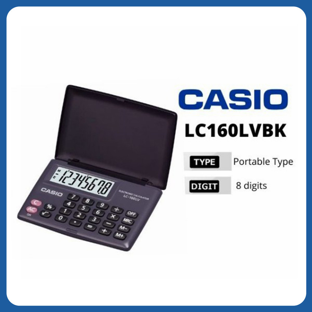 Casio LC-160LV-BK Practical Calculators (Battery-operated) TRAVEL Cal ...