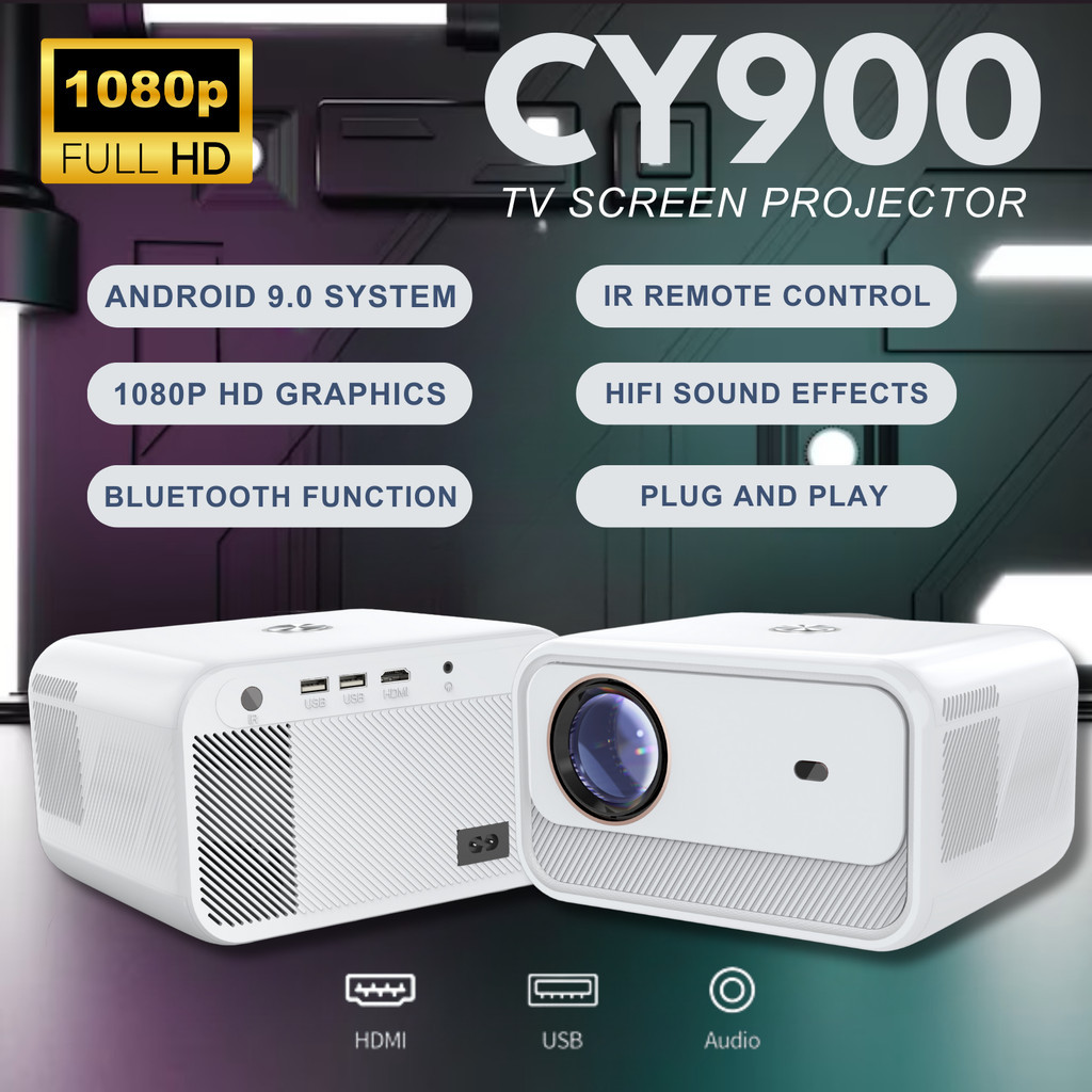 CY900/CY400 TV Screen Projector 1080P HDportable wifi projector ...