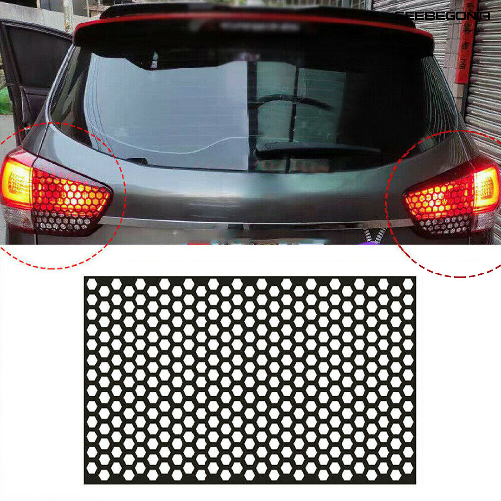 SEE>Tail Light Cover Adhesive Easy to Install PVC Black Rear Tail Lamp ...