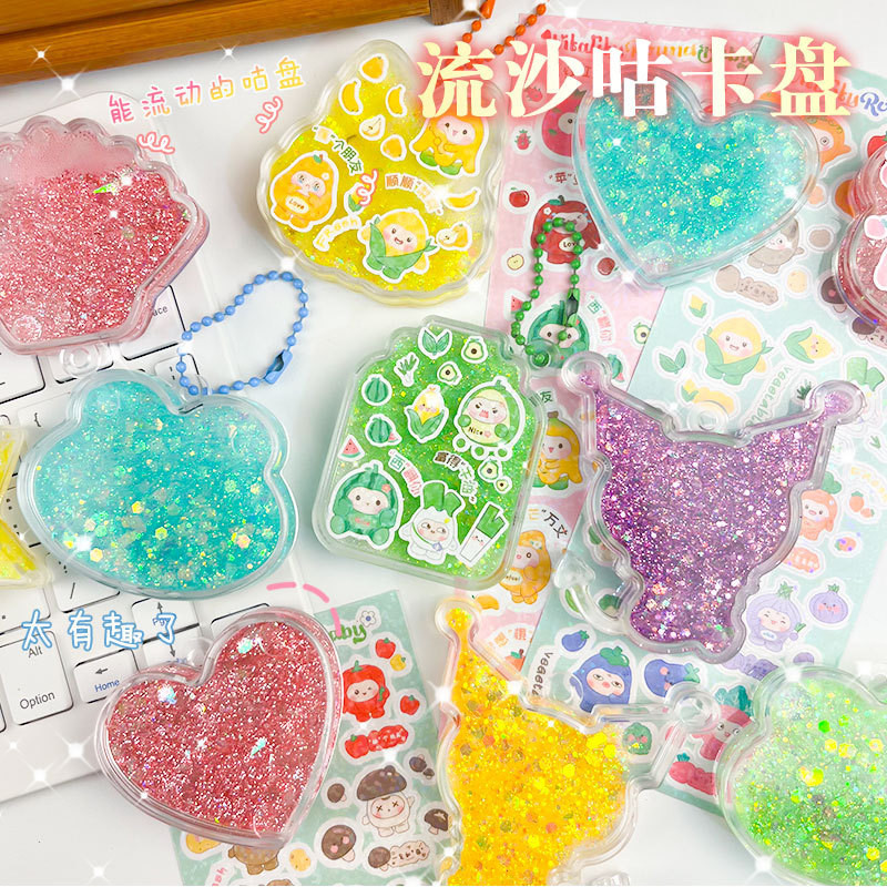 Creative Special-Shaped Glitter Goose Card Transparent Colorful Goose ...