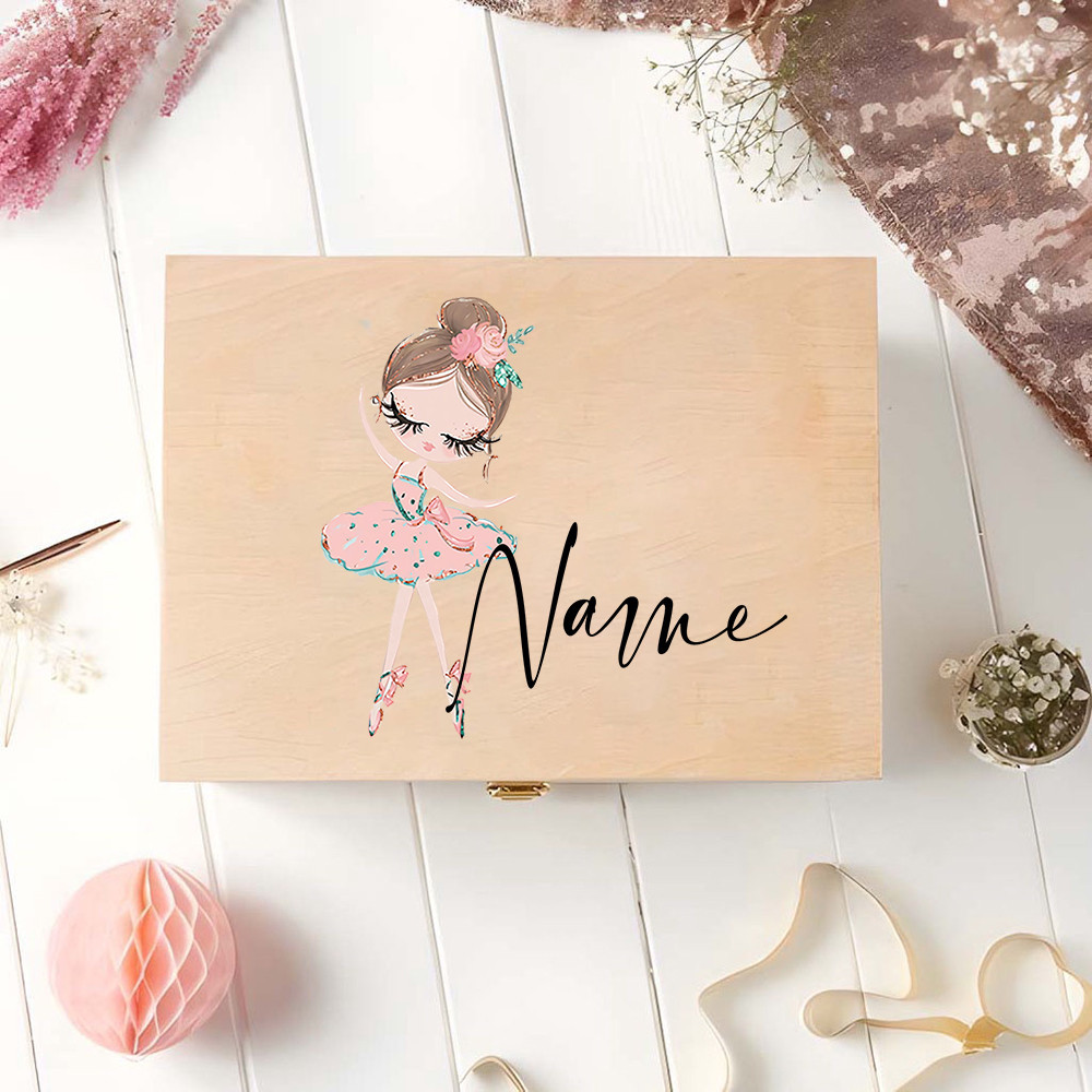 Personalized Baby Cartoon Charactersr Garland Box Ballerina Girl ...