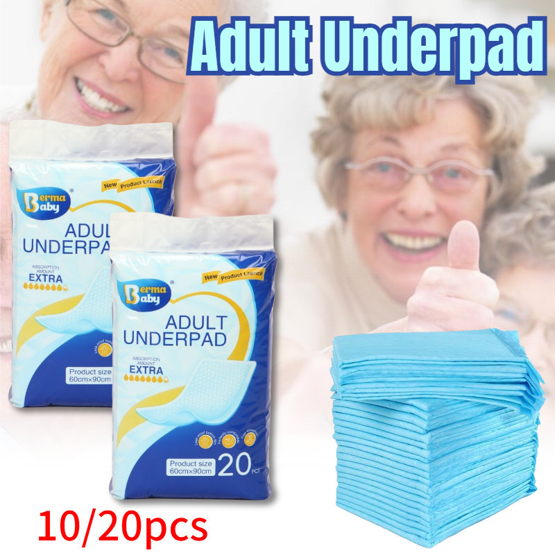 20pcs Disposable Diaper Underpad Adult Urine Pad Water Absorption Mat ...