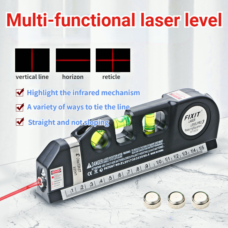 LV03 Laser Multipurpose Level Laser Laser Measure Line Horizon Vertical Infrared Level Cross ...
