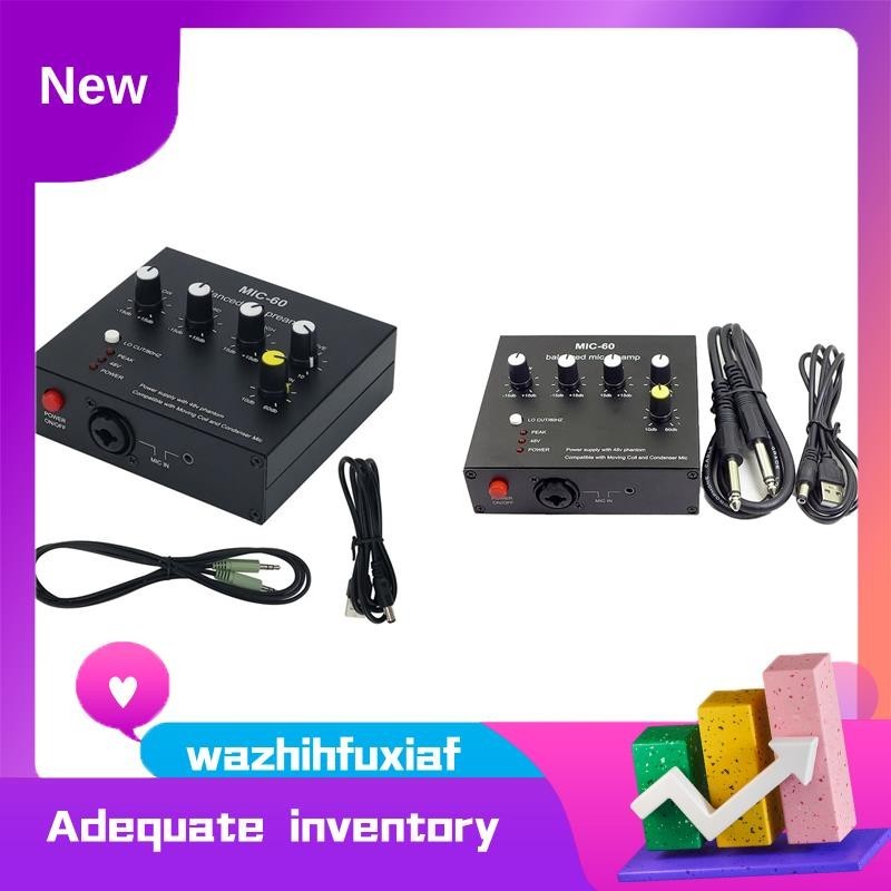 wazhihfuxiaf MIC-60 3-Band Equalizer Balanced Mic Preamp Microphone ...
