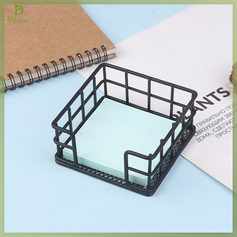 Delication Metal Sticky Note Holder Square Black Sticky Note Dispenser ...