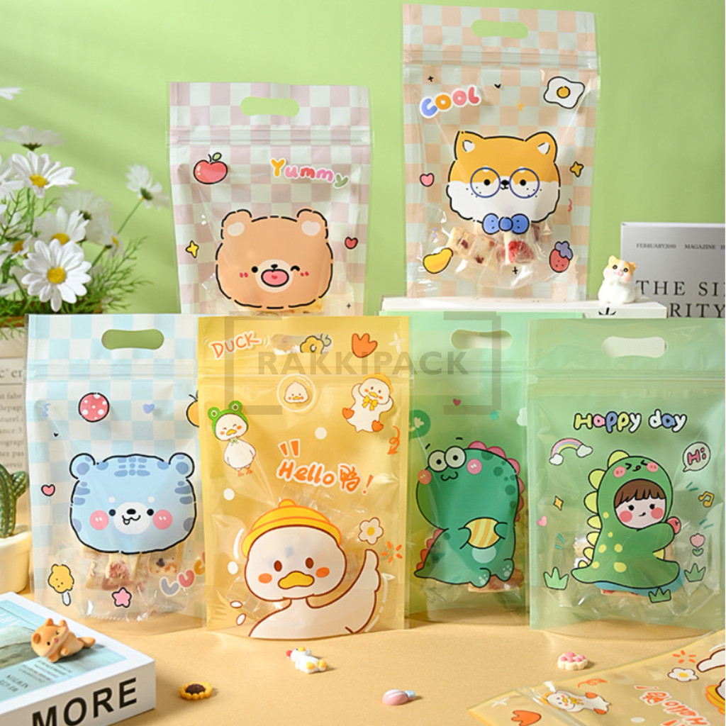 Cute plastic ziplock candy bags hampers with various characters ...