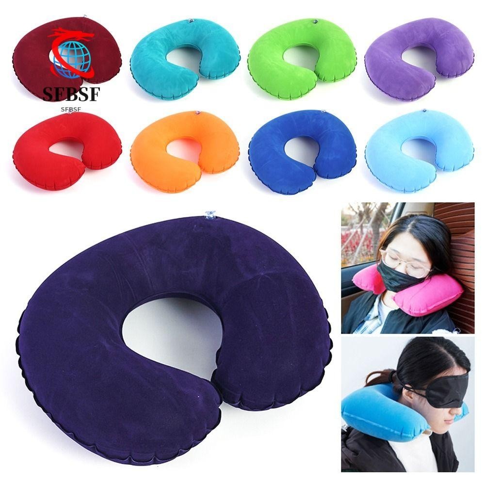 SFBSF Neck Pillow Outdoor Camping Neck Support U-Shaped Inflatable ...