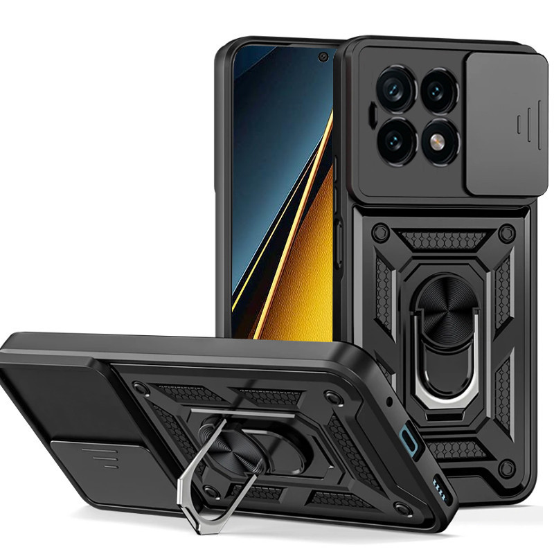 Shockproof Heavy Hard Case with Metal Stand for Poco X7 Pro X6 Pro X5 ...