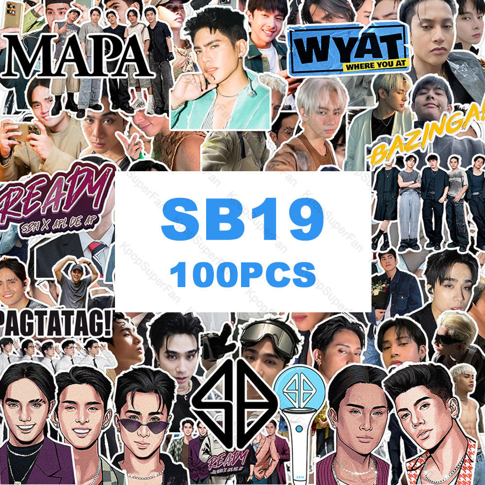 [In stock] 100pcs/set SB19 stickers waterproof stickers for tumbler ...