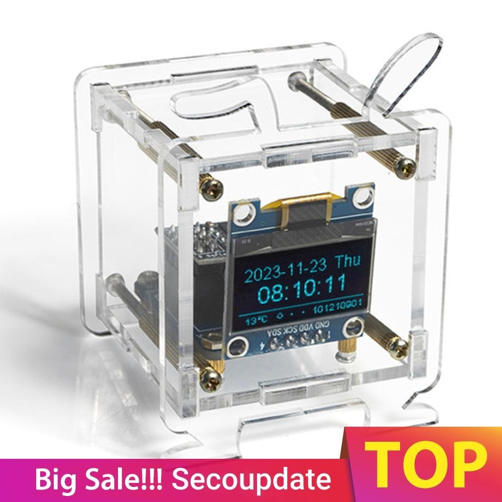 ESP8266 Electronic Kit OLED Display Mini Clock + Shell DIY Soldering ...