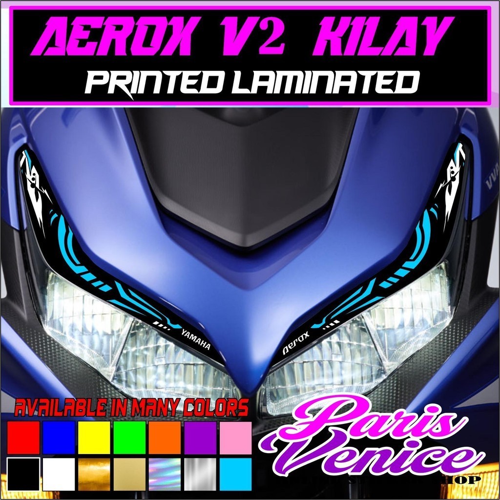aerox v2 kilay printed laminated original sticker | Shopee Philippines