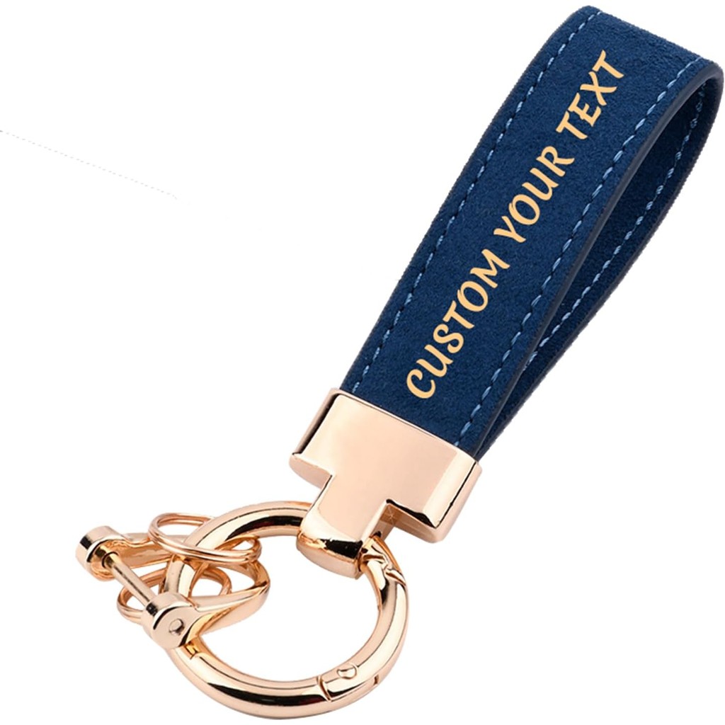 Personalized Leather Keychain Custom Keychain Engraved Name Keychain ...