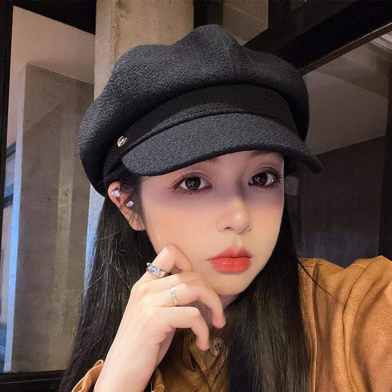 South Korea's Dongdaemun small-label octagonal beret has a versatile ...