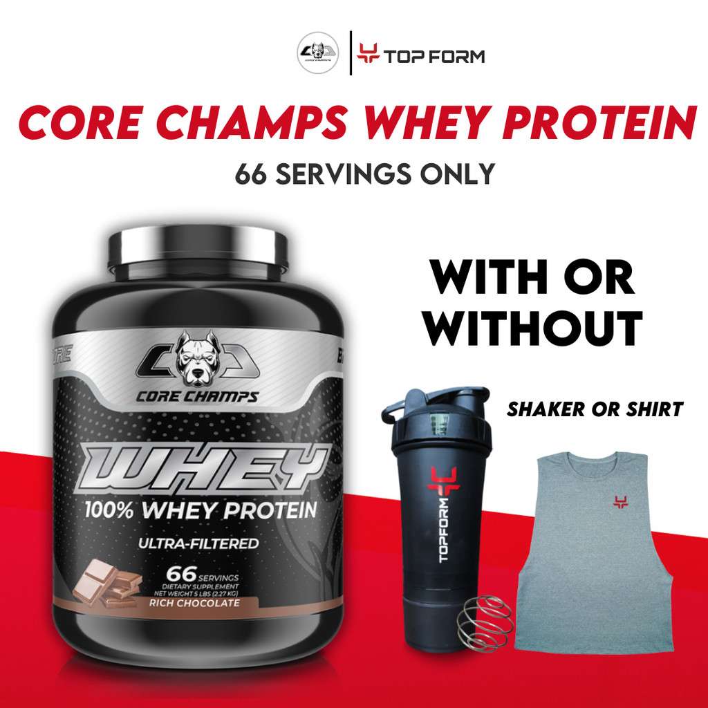 Core Champs 100% Whey Protein 5lbs With Shirt & Shaker | Shopee Philippines