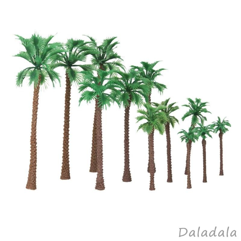 [ 12pcs Layout Model Train Artificial Palm Trees Scale HO Diorama ...