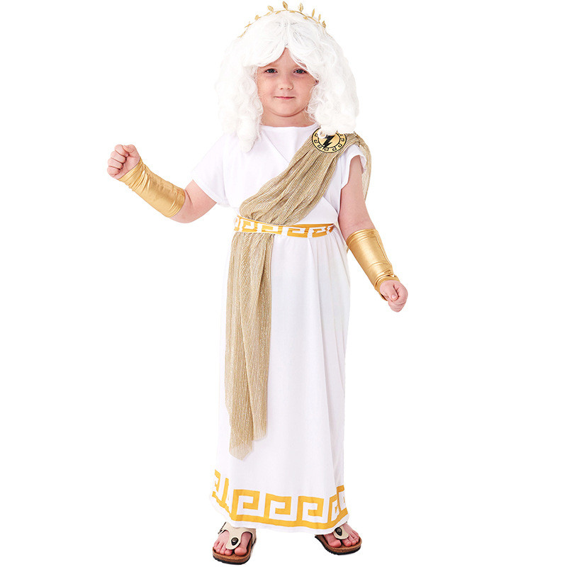 Kids Boy Temple of Olympus God Toga Costume Purim Halloween Ancient ...