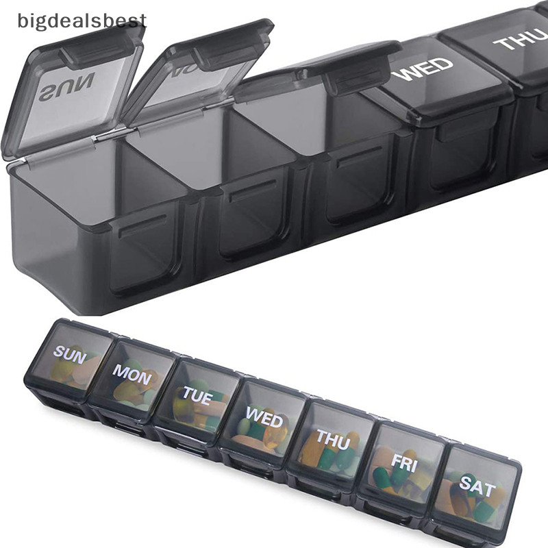 BDB Weekly Pill Organizer Daily Cases XL Box Storage Vitamins 7 Day ...