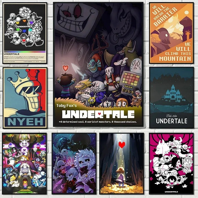 Hot Video Game Undertale Poster Anime Cartoon Characters Poster Canvas ...