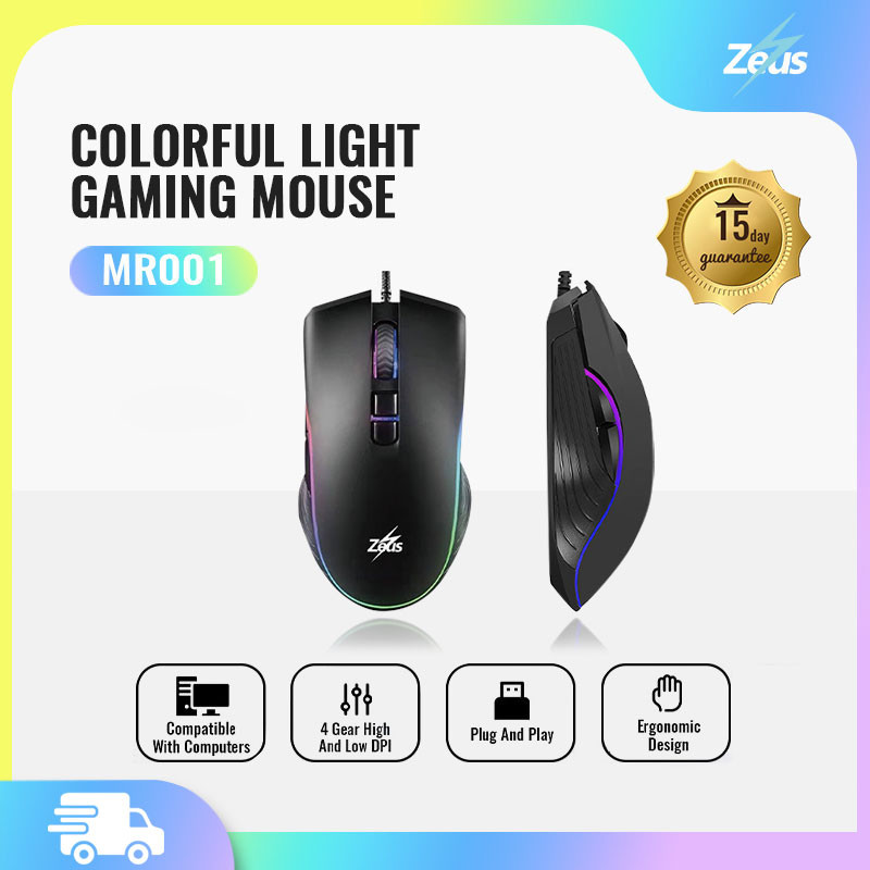 Zeus MR-001 ( Z - Lance Head ) Wired Gaming Mouse RGB Backlight Gaming ...