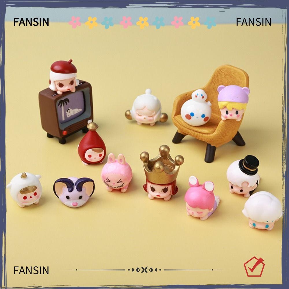 FANSIN Box, POPMART Pop Bean MOLLY Anime Cartoon Figure Model, Fashion ...