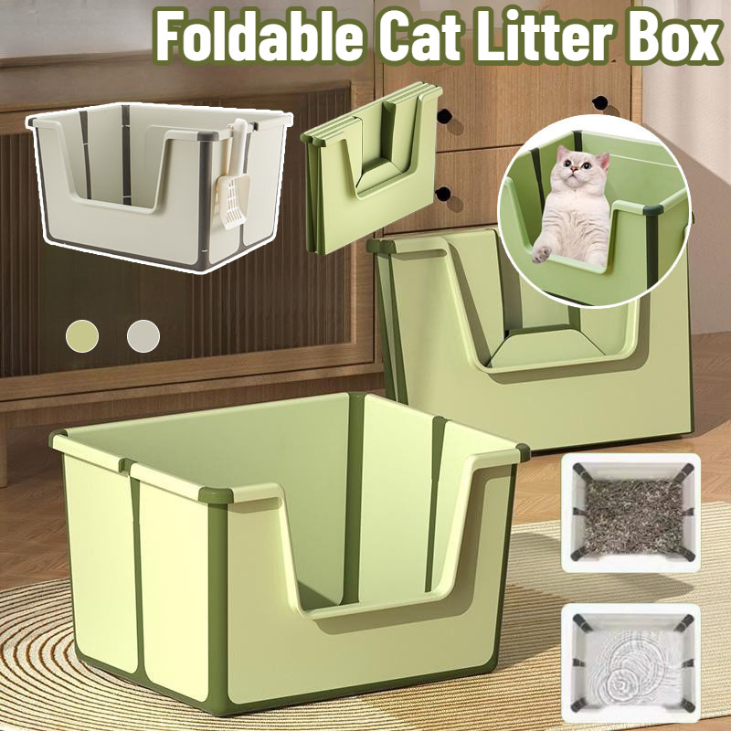 Foldable Cat Litter Box with free Scoop Splash Proof Cats Traveling ...