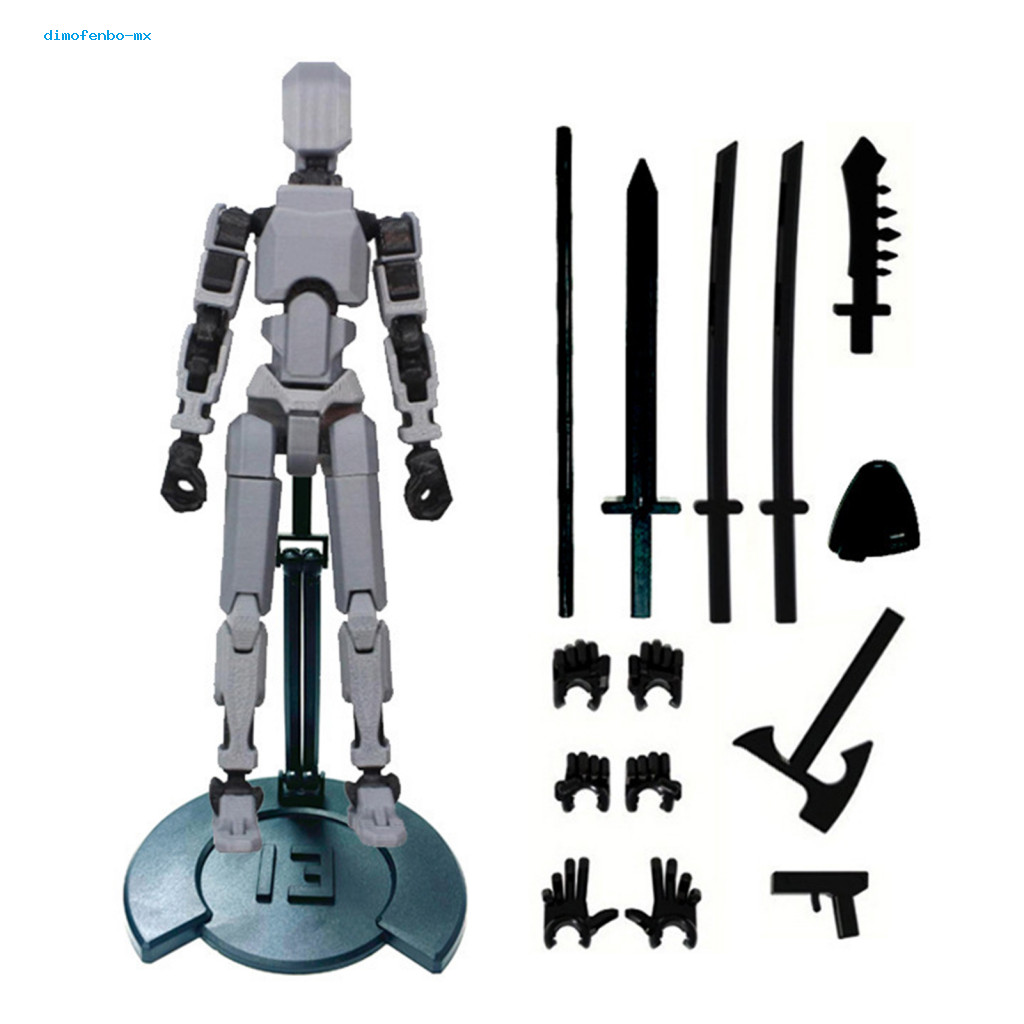 dim 3d Printed Robot Figure Desktop Robot Model Articulated Robot ...