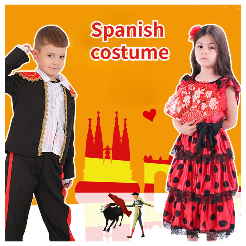 Spanish boys and girls ethnic costumes Children's Day costumes Children ...