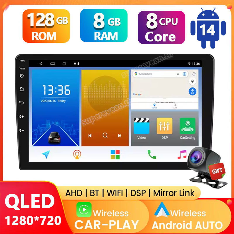 Free Camera Android 14 Qled 1280 720p Android Car Stereo 9 10inch 8