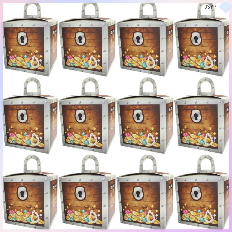 12 Pcs Packing Boxes Happy Meal for Kids Halloween Pirate Treasure ...