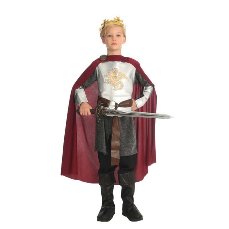 Child Spartan Warrior Costume Kids Royal Medieval Roman Warrior Knight ...