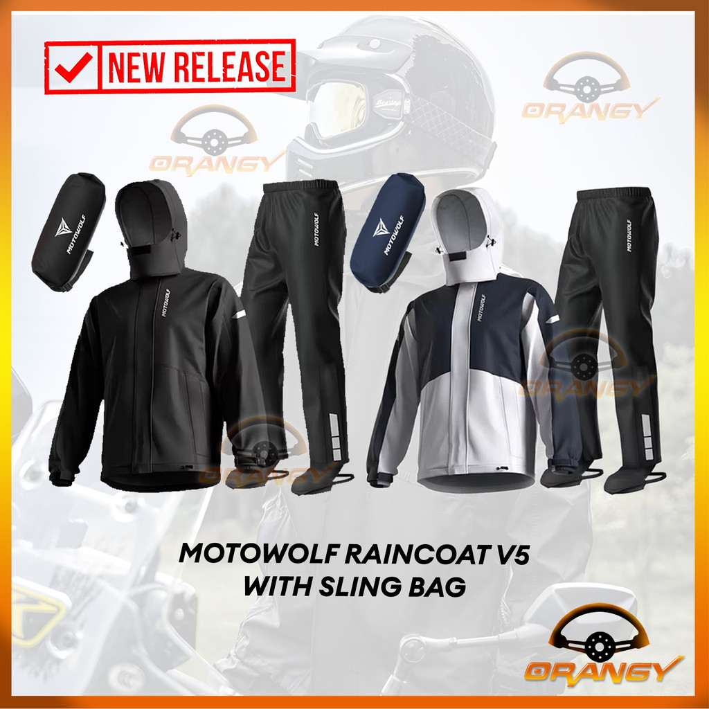Motowolf Raincoat V5/ Rain Coat Version 5 Upgraded Rainwear, Rainstorm ...