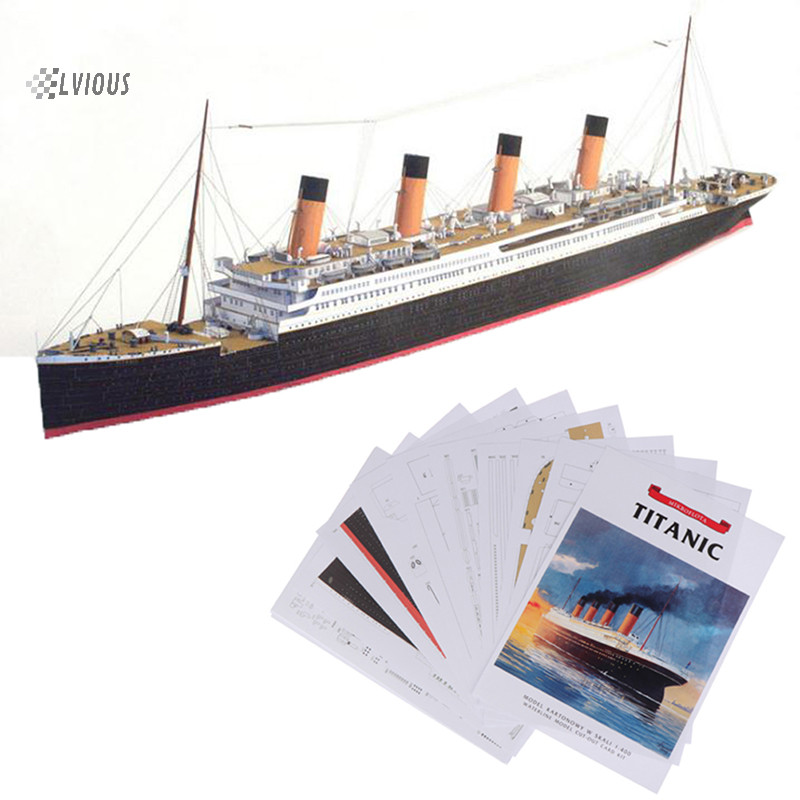 LVIOUS 1:400 DIY Handcraft Titanic Ship 3D Paper Model Sets Toys HOT ...