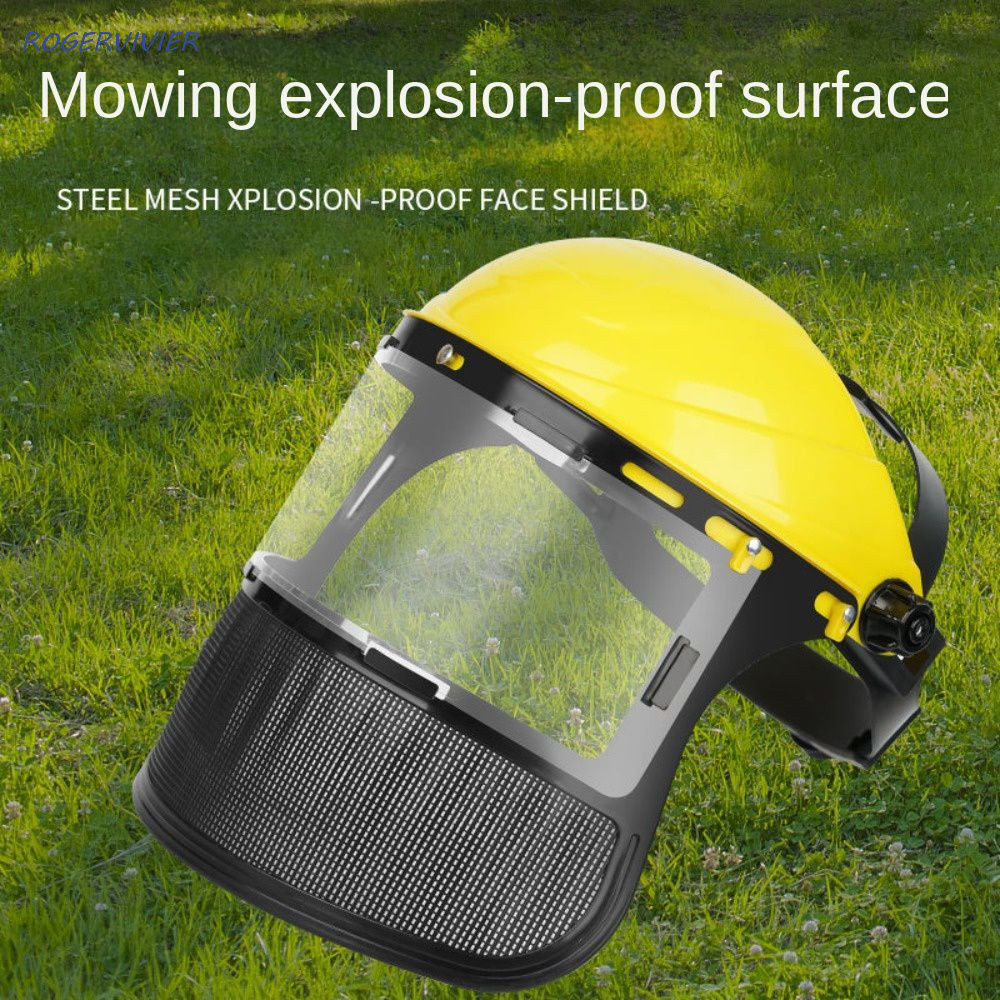ROGERVIVIER Protective Mask, Full Face Mesh Safety Helmet Hat, Splash ...