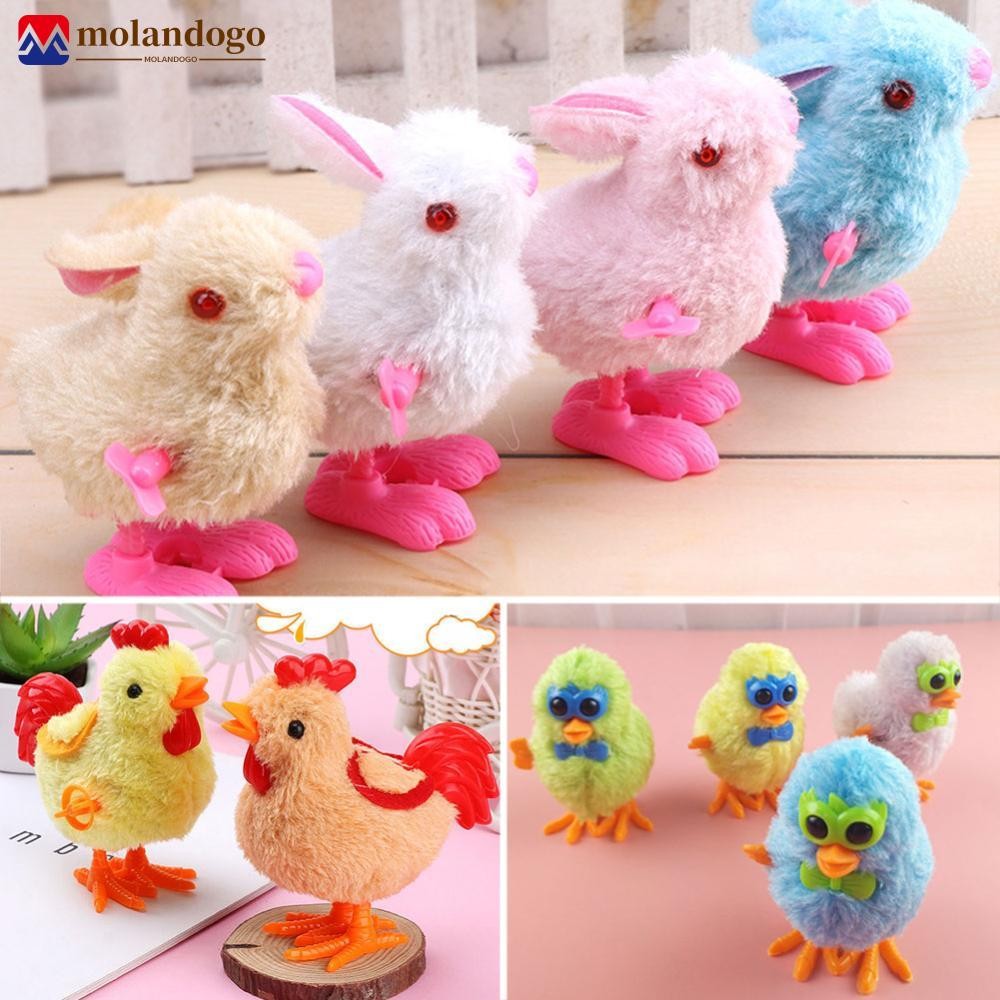 MOLANDOGO Plush Wind Up Chicken Jumping Walking Hopping Cartoon Plush ...