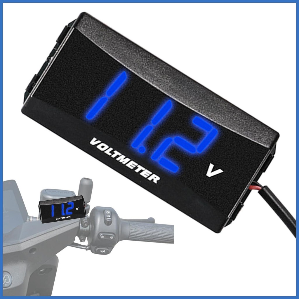 Digital Voltage Meter Waterproof 12V Battery Meter LED Display ...