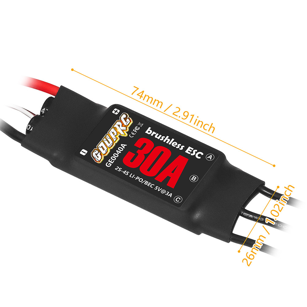 30/40A Brushless ESC Electronic Speed Controller for RC Airplanes ...