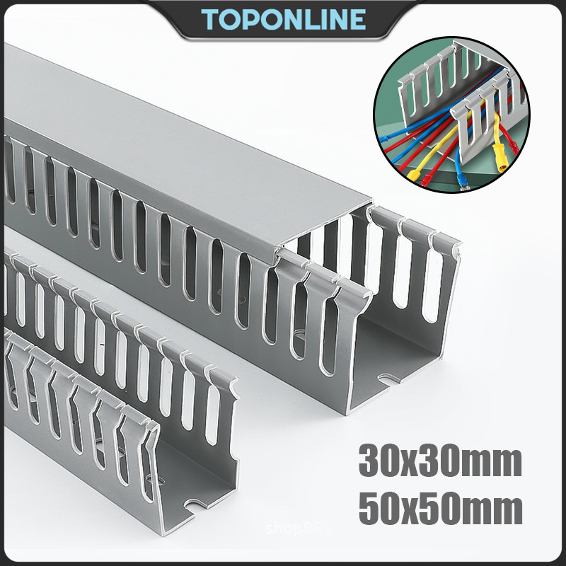 1M 30cm/50cm Cable Management Raceway Open Slot Cable Duct PVC Cable ...